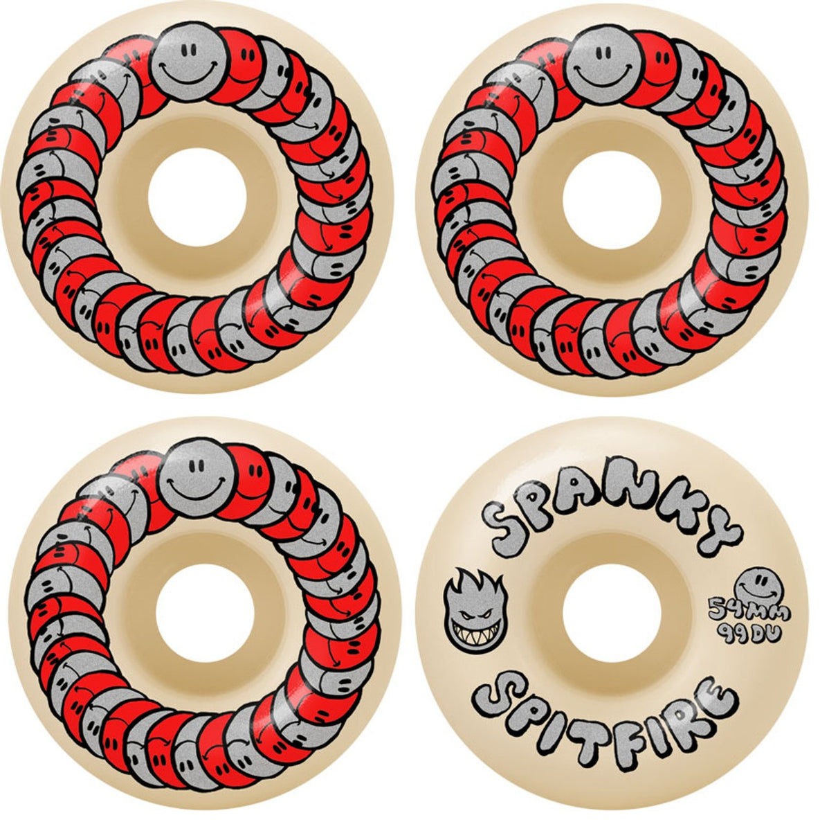 SPITFIRE FORMULA FOUR CLASSIC SPANKY HAPPY SKATEBOARD WHEELS – Moguls ...